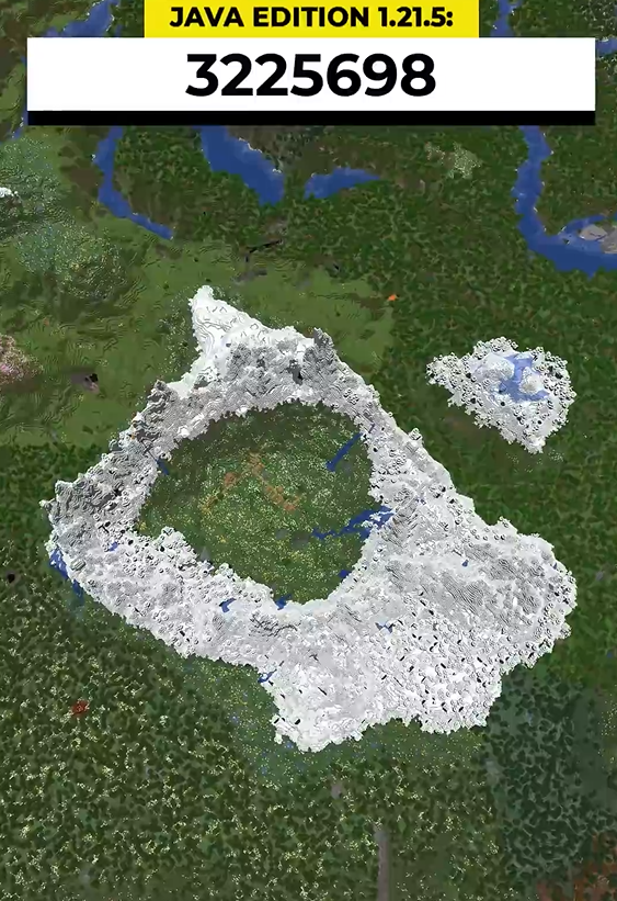 Minecraft mountain circle village seed | Epic survival location