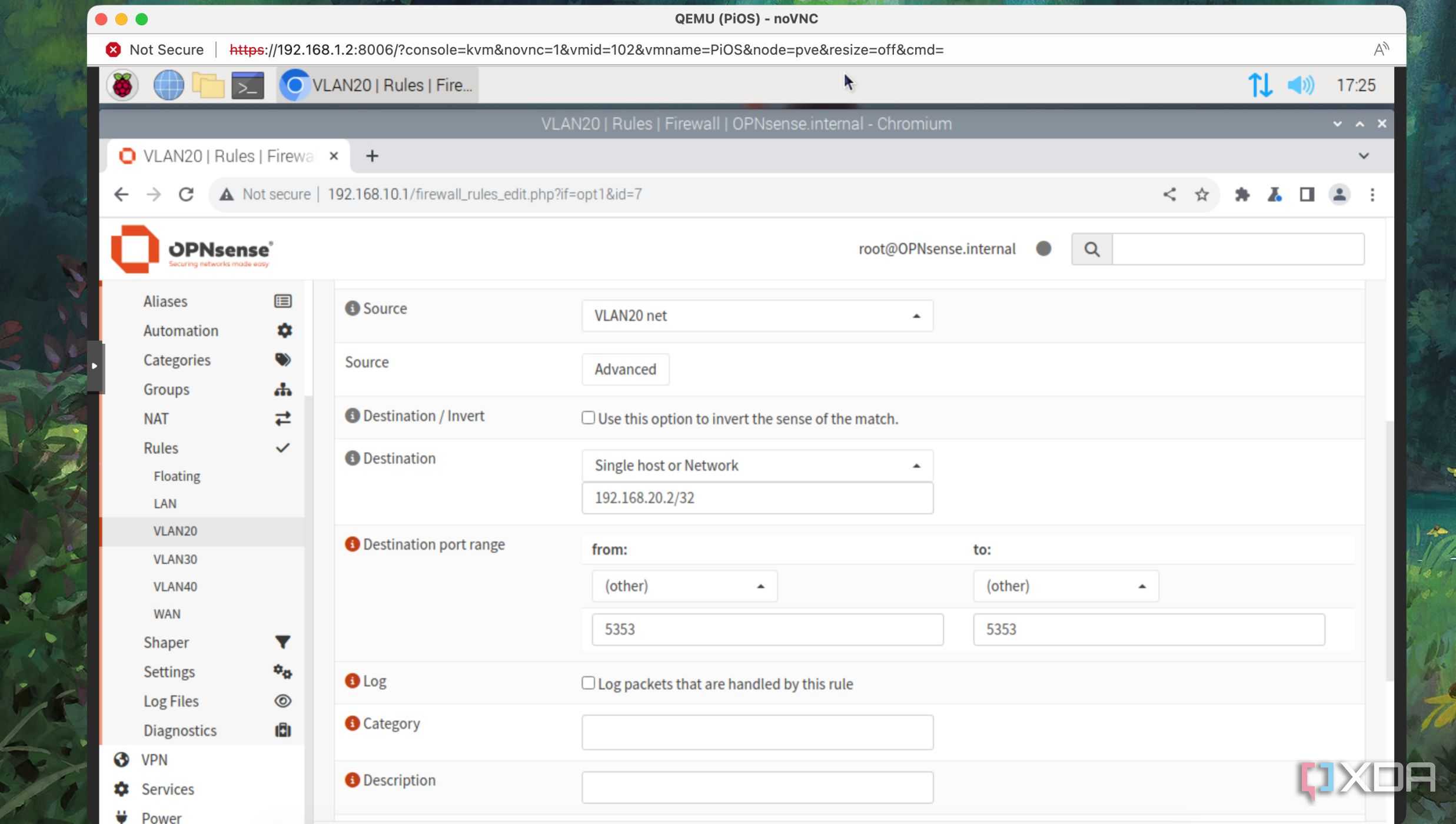 Your switch's management VLAN is sitting on the same network as your ...