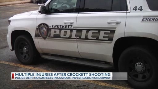 4 shot, 2 hit by vehicle at large gathering in Crockett