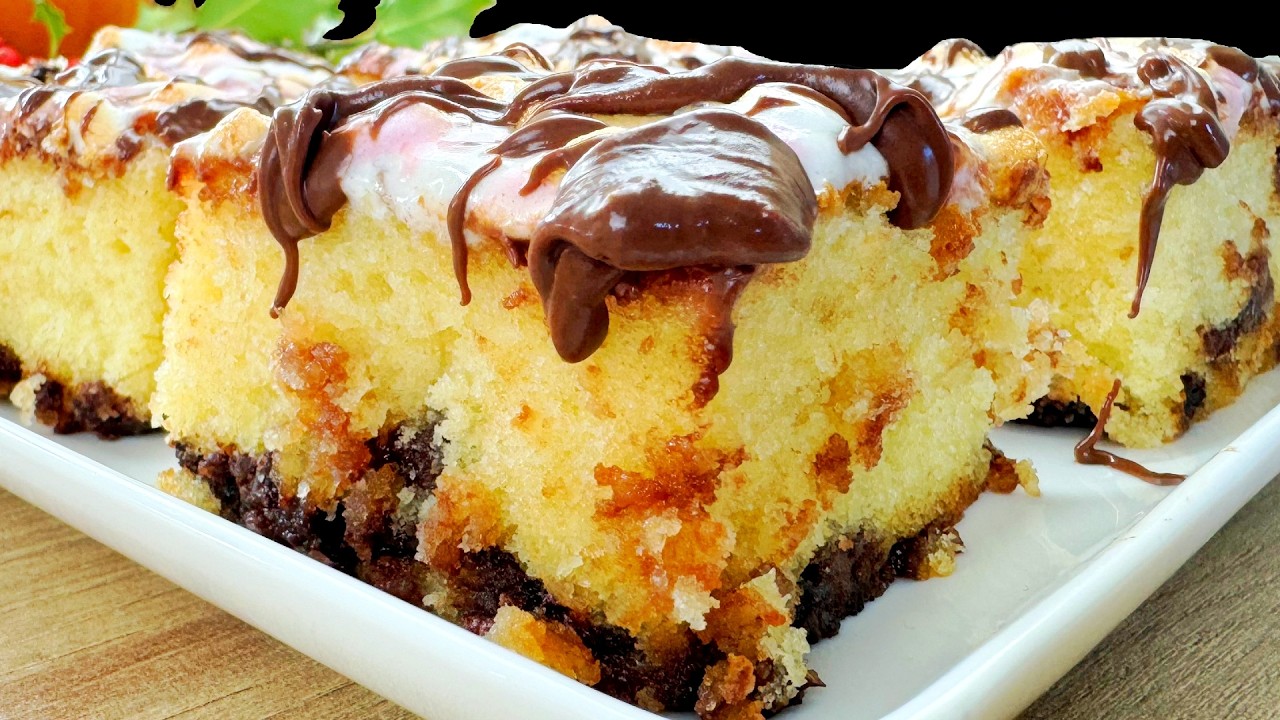 Easy Smores Cake With Chocolate Chips And Graham Flavor