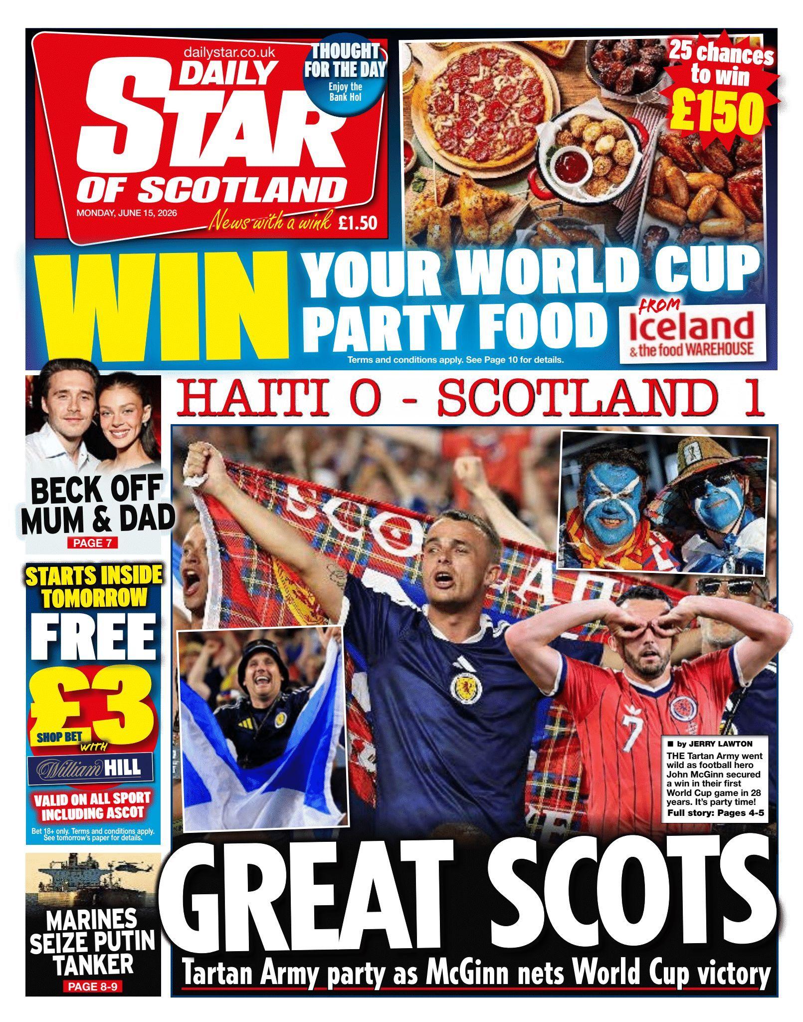 Scotland's papers: FM 'pandering' to Sturgeon and Steve Clarke's ...