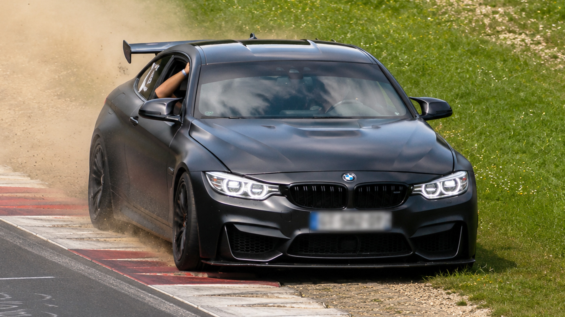 Dangerous situations and skillful recoveries captured on track