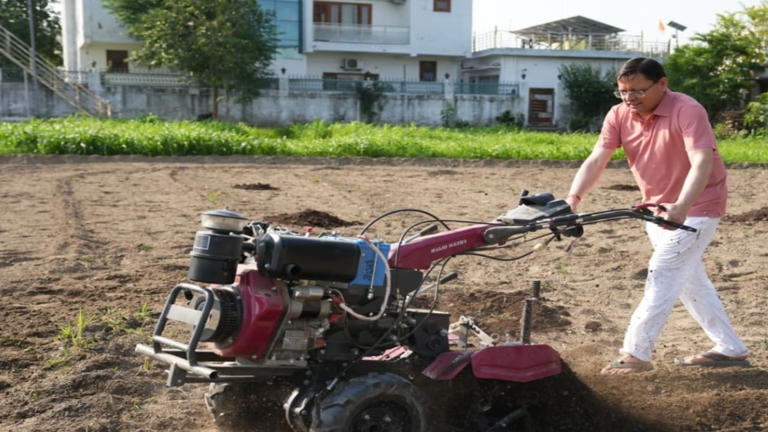CM Pushkar Singh Dhami’s 'farmer avatar' wins hearts as he ploughs ...