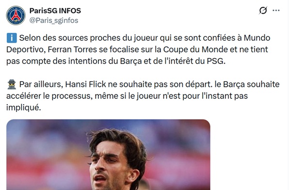 Transfer – Ferran Torres to PSG, a rumor that sounds more like ...