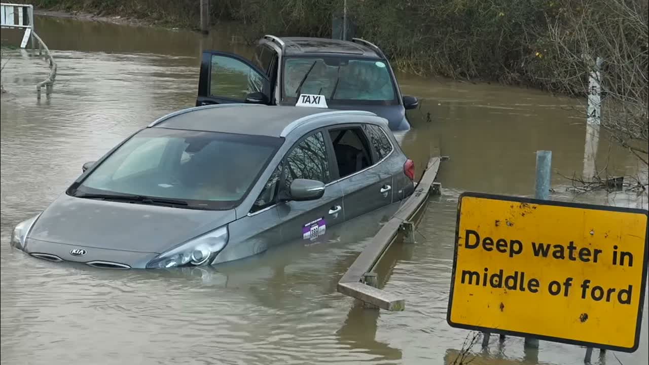 The sign literally said "Deep water in middle of ford"