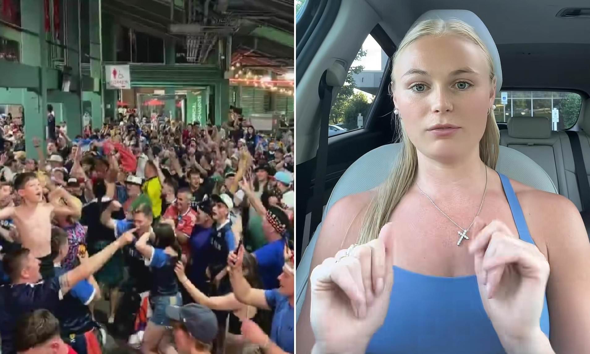 The Tartan Army do baseball! Scotland fans fill Boston Red Sox's iconic ...
