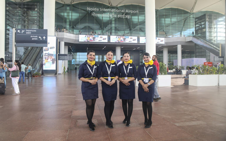 Jewar farmers make air travel debut boarding first Noida Airport flight ...