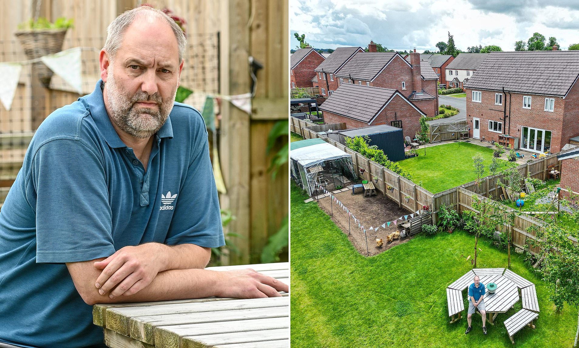 Father embroiled in land row with neighbours who built garden office ...