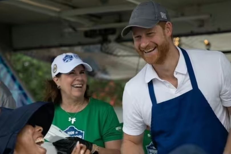 Prince Harry makes surprise appearance serving up food as he misses ...