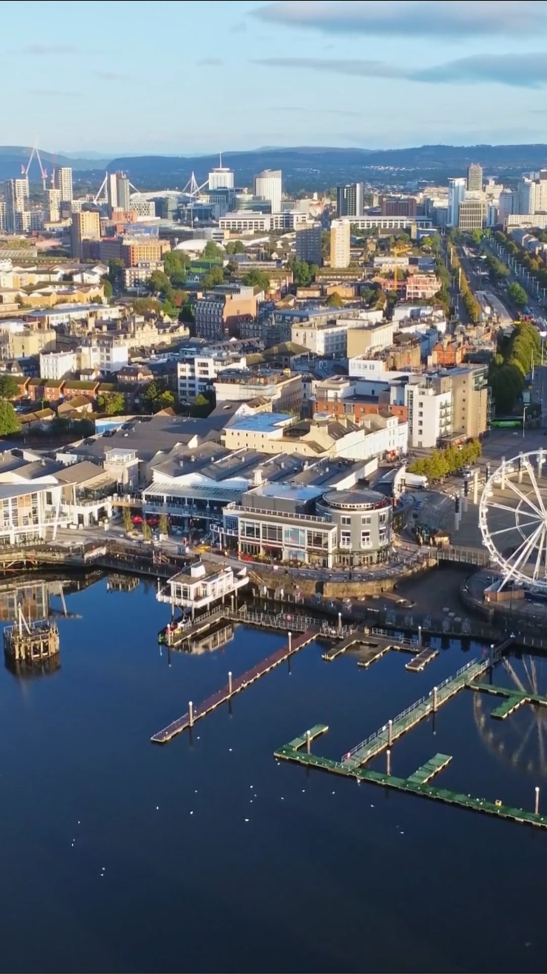 Cardiff, Wales: Drone views of the Welsh capital