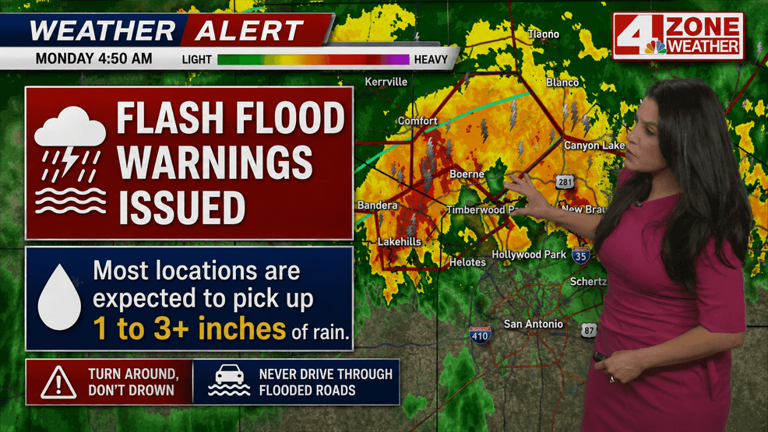 Flash flood warning in effect for Bexar, Medina, Kendall and northern ...
