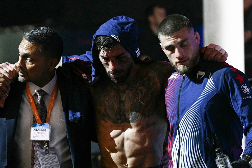 Ilia Topuria immediately sent to hospital after his corner ended UFC ...