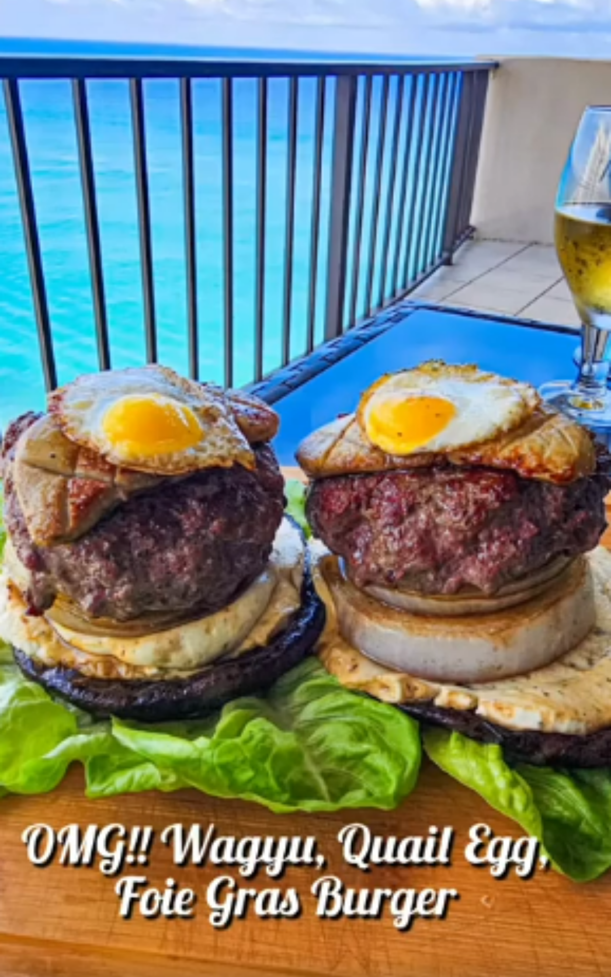 Wagyu burger with quail egg & foie gras | Gourmet recipe