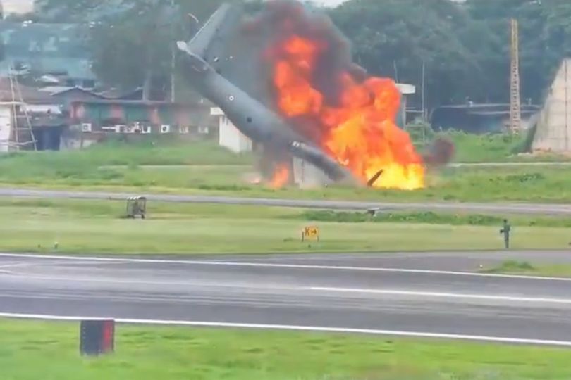 Five killed as Indian Air Force plane crashes in fireball landing at ...