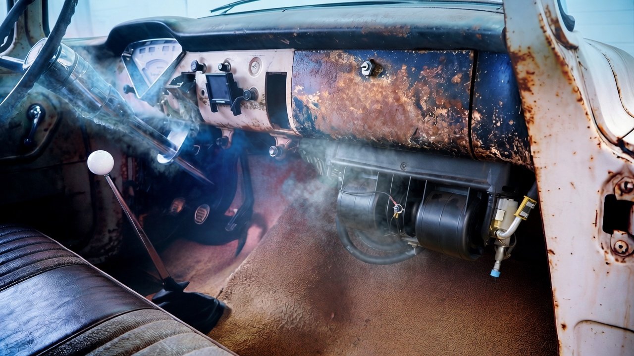 Budget under-dash A/C installation