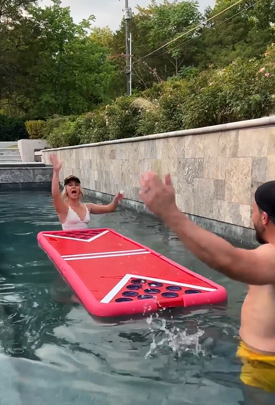 DIY floating beer pong table build for a fun homemade party game setup