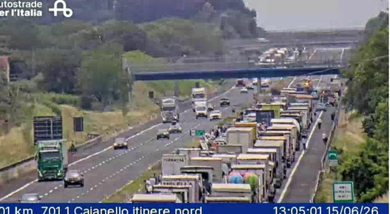 A1 Milano-Napoli, chiuso il tratto tra Chiaianello e Capua verso Napoli ...