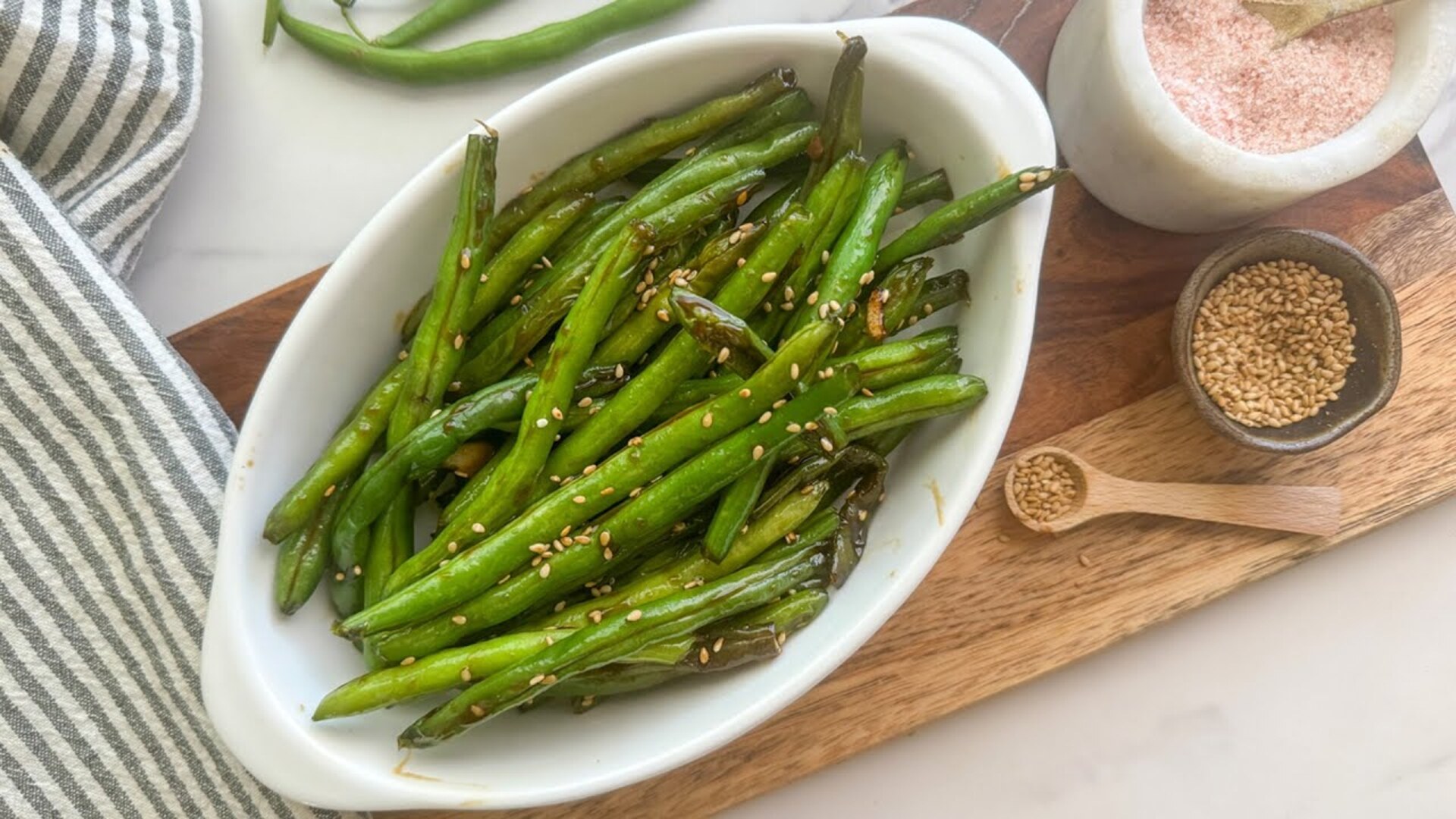 Quick pan-fried Chinese green beans recipe