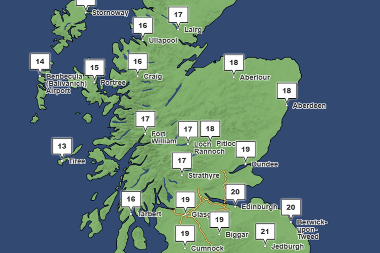 Exact date Scotland will see temperatures rise to 21C as warm spell returns