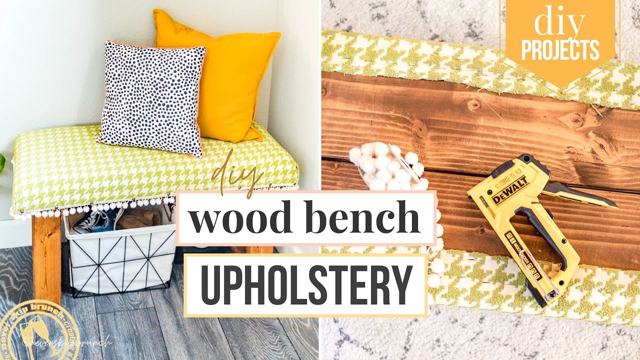 Build a beautiful no sew upholstered bench at home