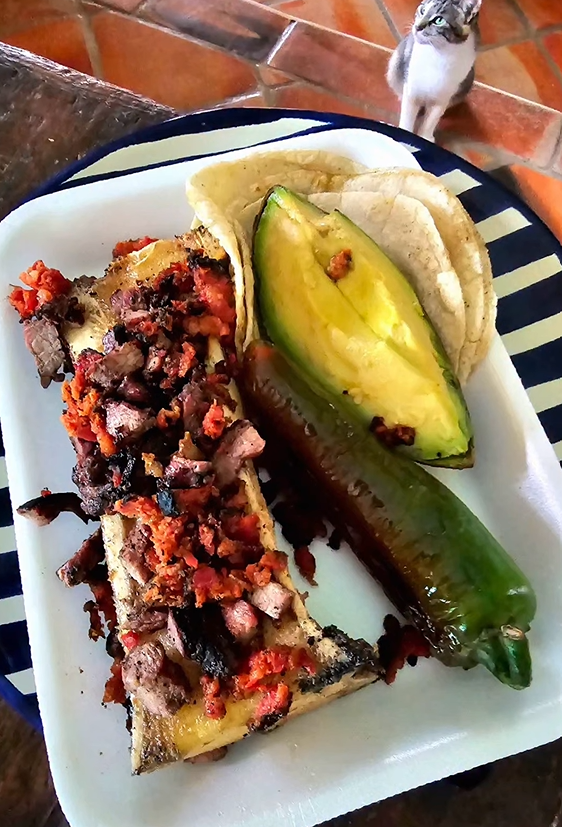 Fire roasted bone marrow street food | Chorizo & carne asada