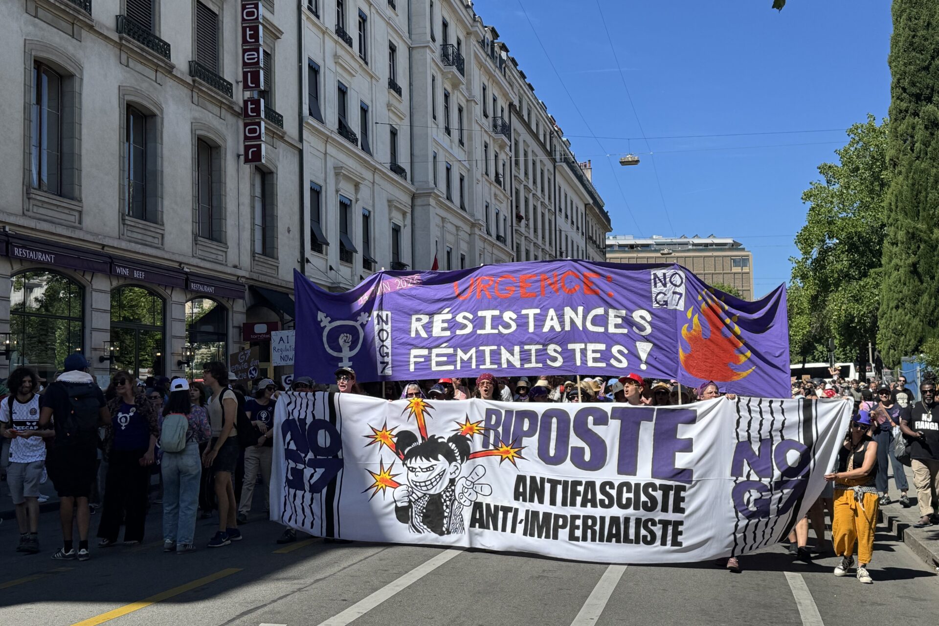 Tensions escalate: Violent protest rocks G-7 summit