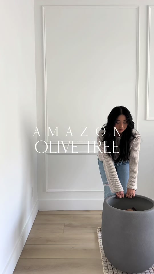 Easy bedroom decor with 8ft olive tree