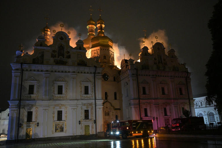 World Heritage Site up in flames after Putin launches overnight onslaught