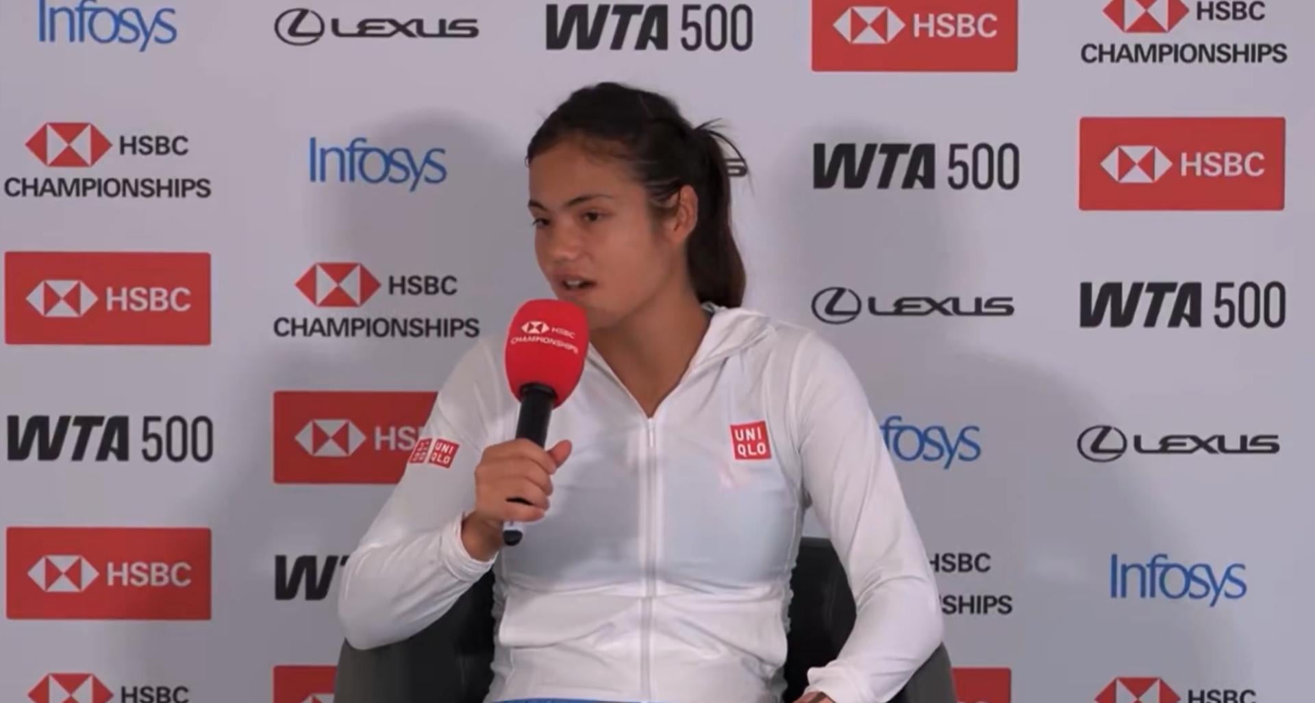 Watch: Emma Raducanu appears to be caught off guard by Nottingham question
