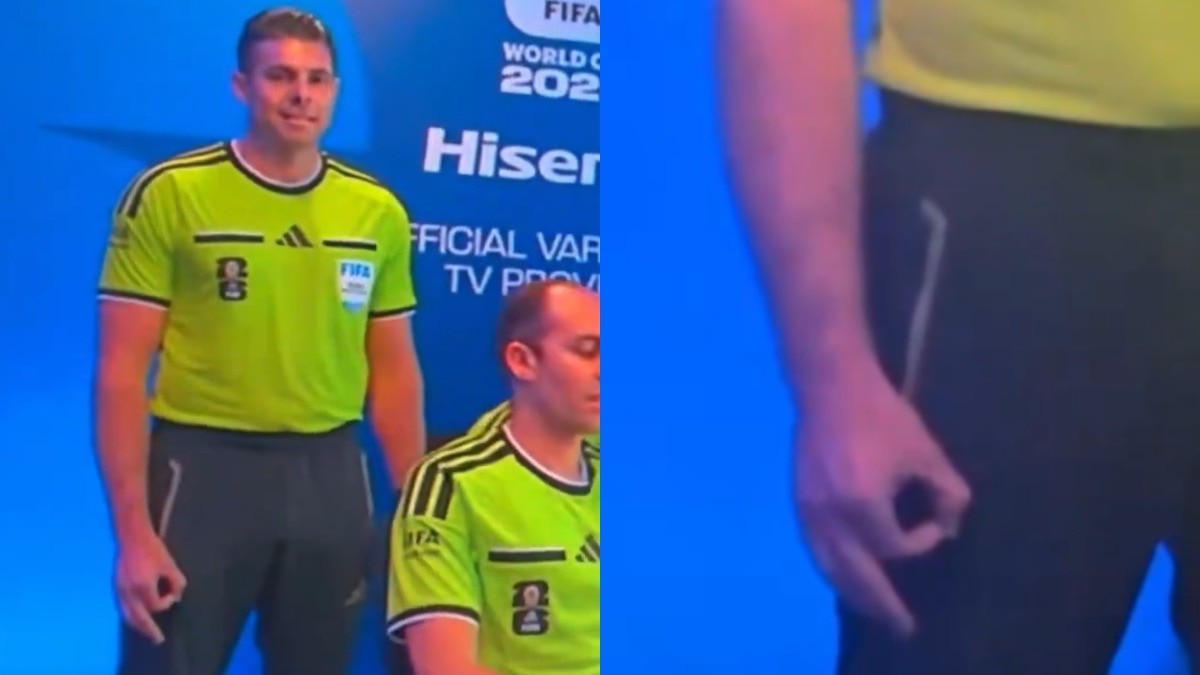 VAR official's 'OK hand' gesture during FIFA World Cup broadcast sparks ...