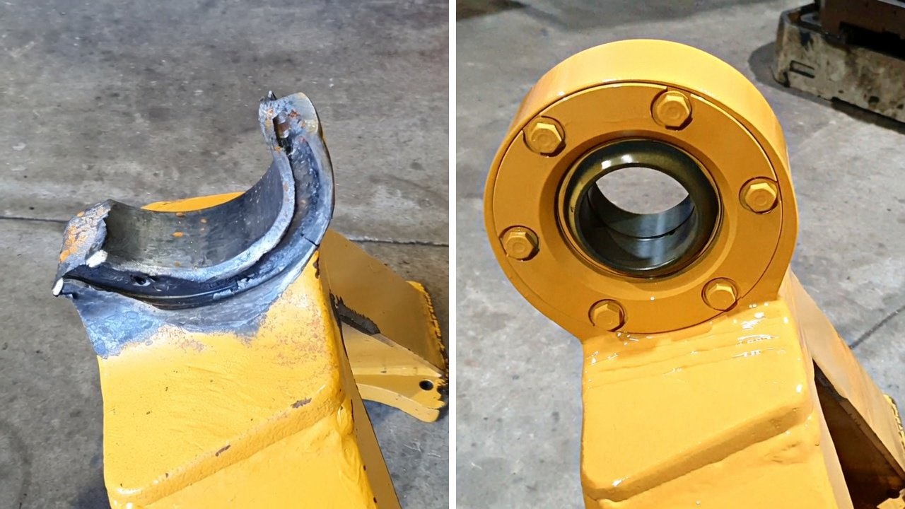 Replacing a broken eye on a CAT 756