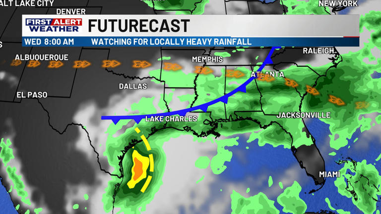 First alert forecast: Unsettled pattern much of the week, locally heavy ...