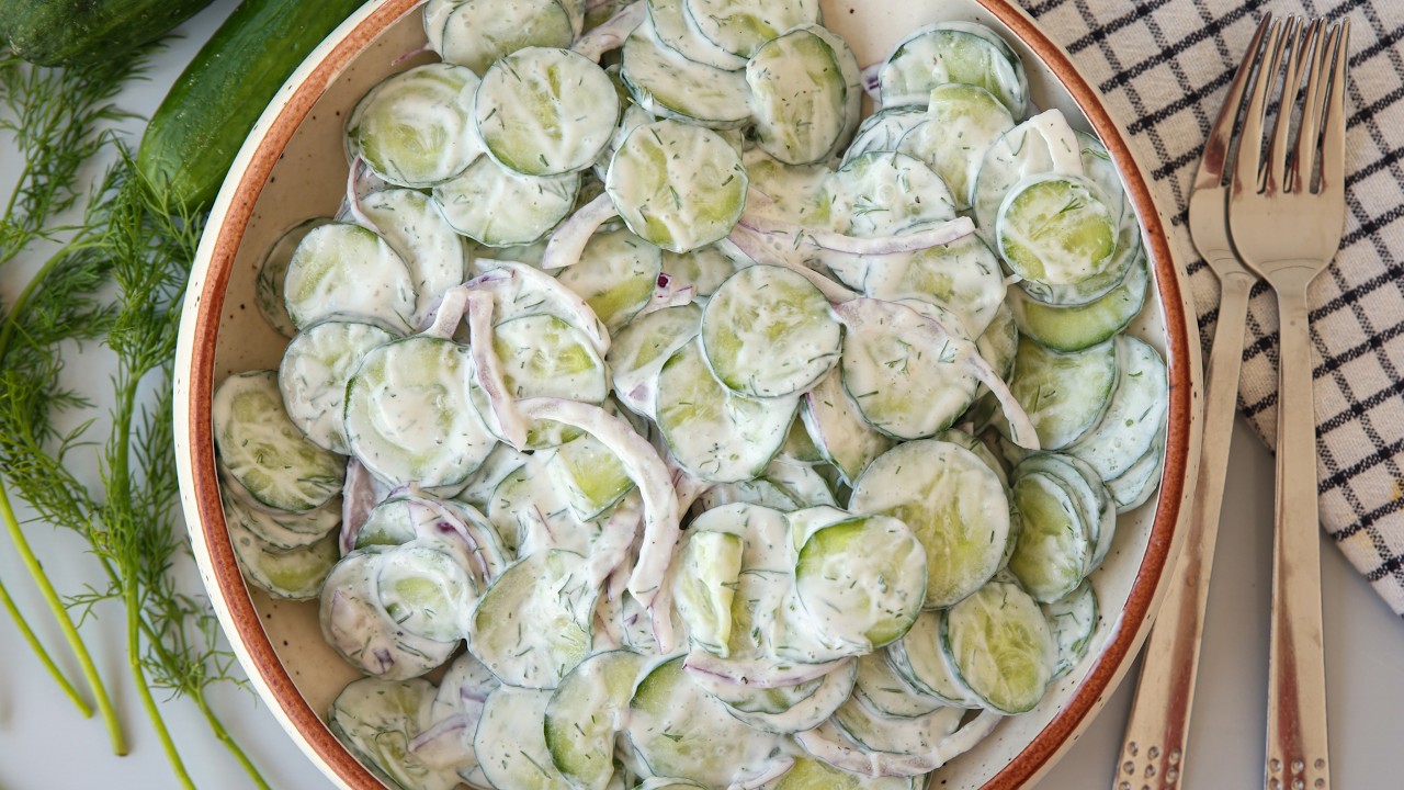 This salad is basically cucumbers having a spa day