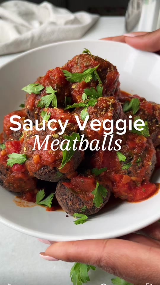 The juiciest veggie meatballs with an incredible sauce