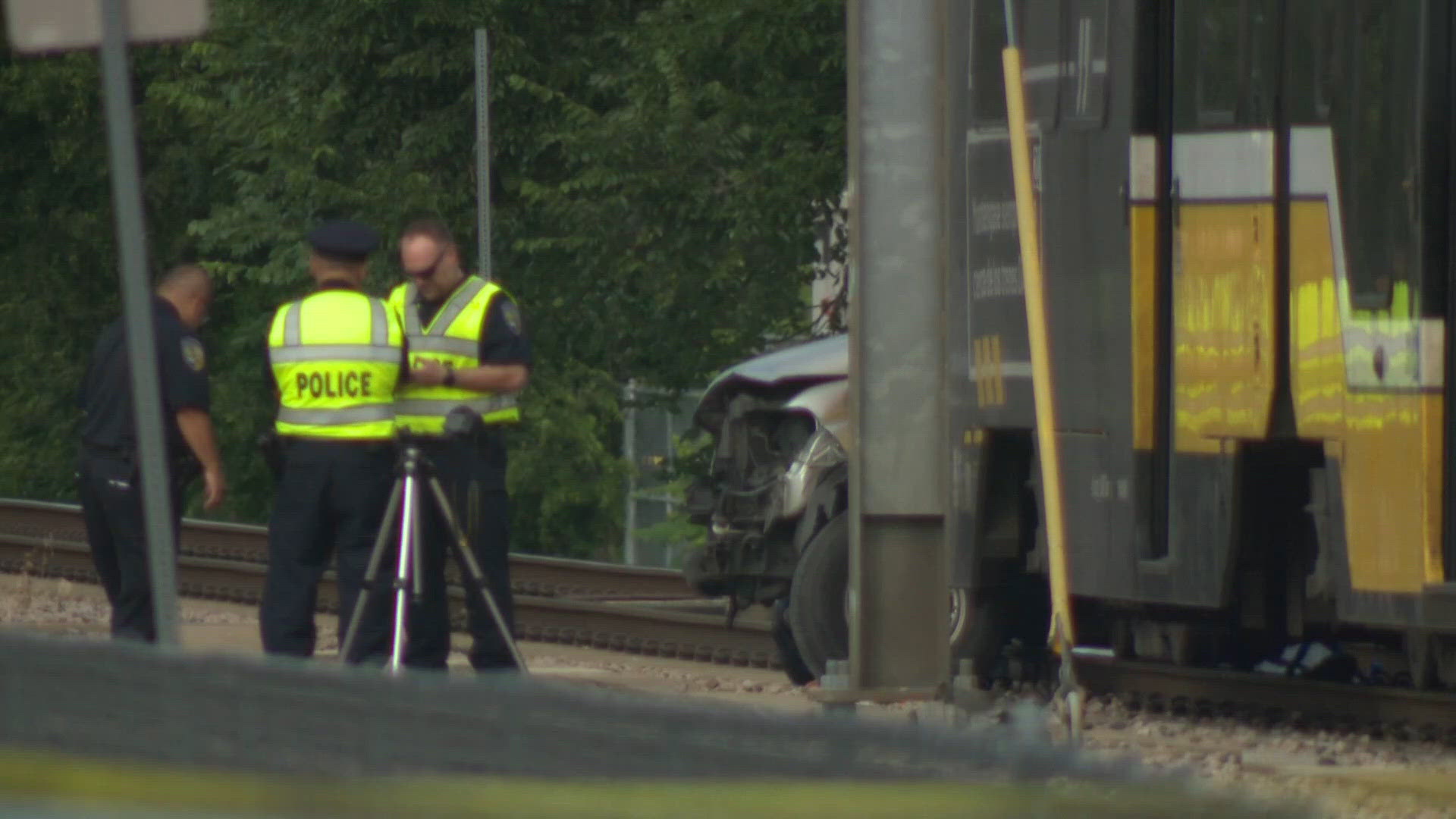 DART train collided with a pickup truck, killing the driver