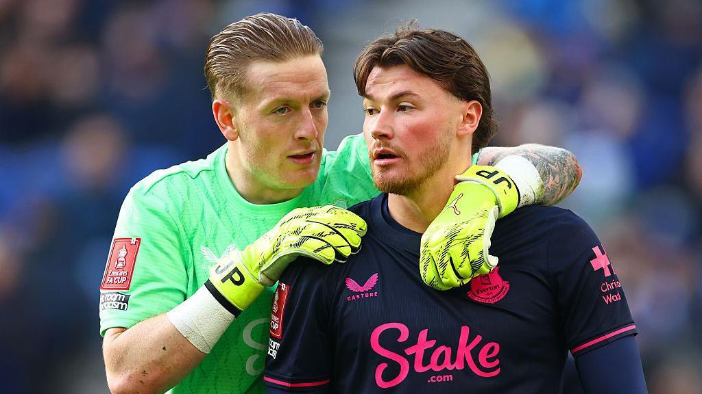 Pickford 'really pleased' for Everton team-mate Patterson