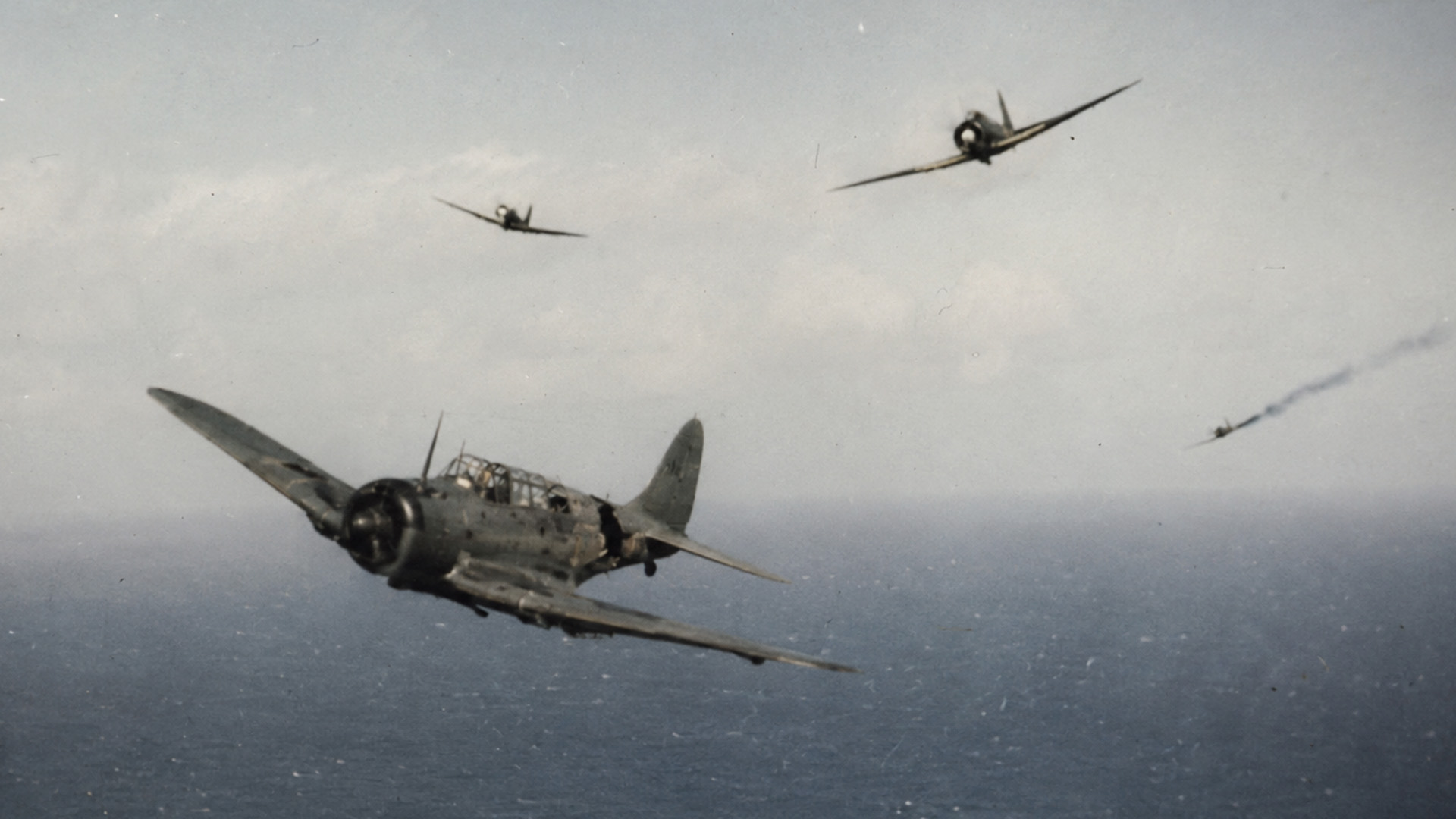 The dive bomber pilot who shot down Zeros in World War II