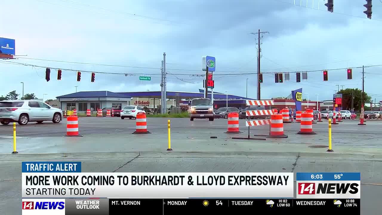 More road work begins on Burkhardt Rd. and Lloyd Expressway Monday