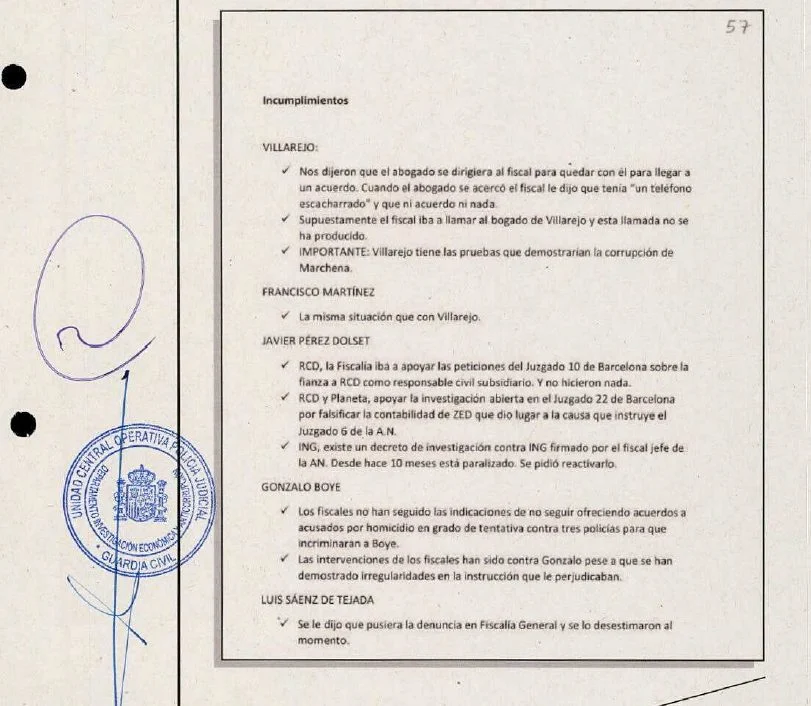 La UCO cree que Leire Díez intentó pactar con Villarejo a cambio de ...