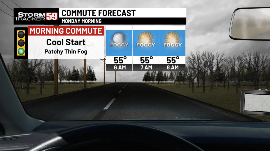 Cool, calm start to your Monday morning