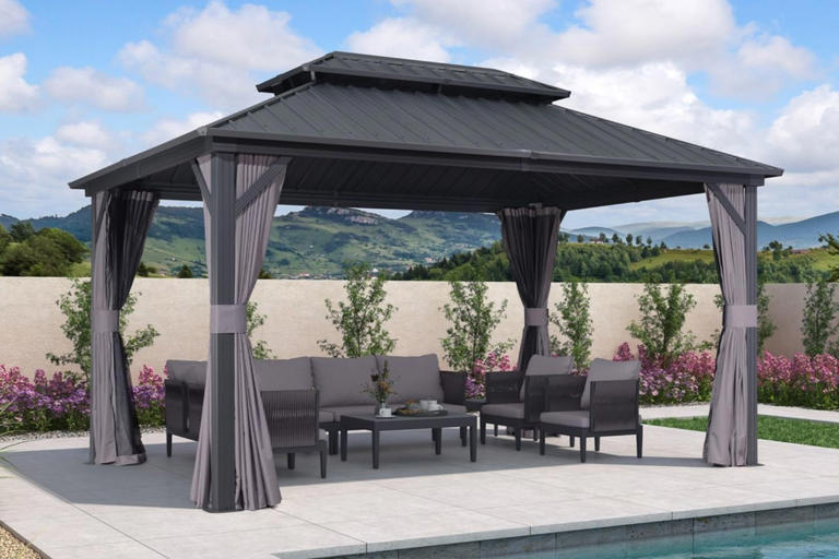 This Amazon retractable pergola offers sun and shade, plus it’s a snap ...