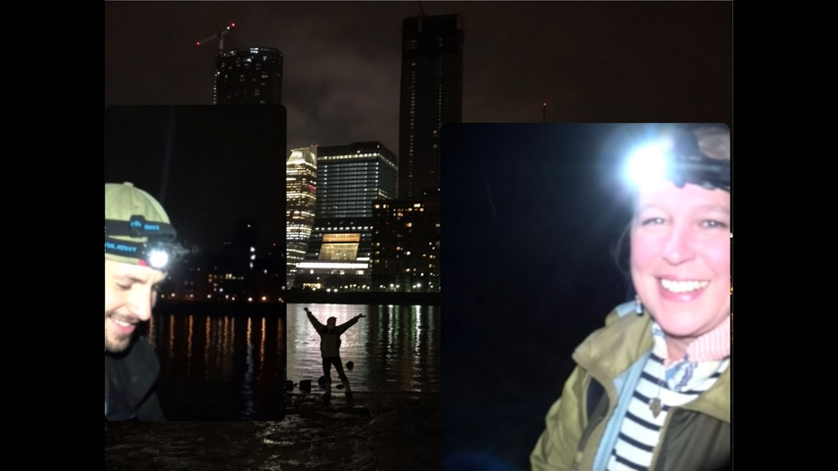 Mudlarking the River Thames in the middle of the night