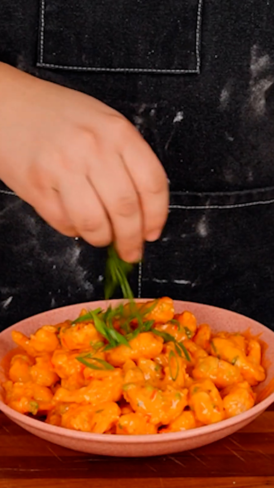 Extra spicy bang bang shrimp with creamy sriracha sauce