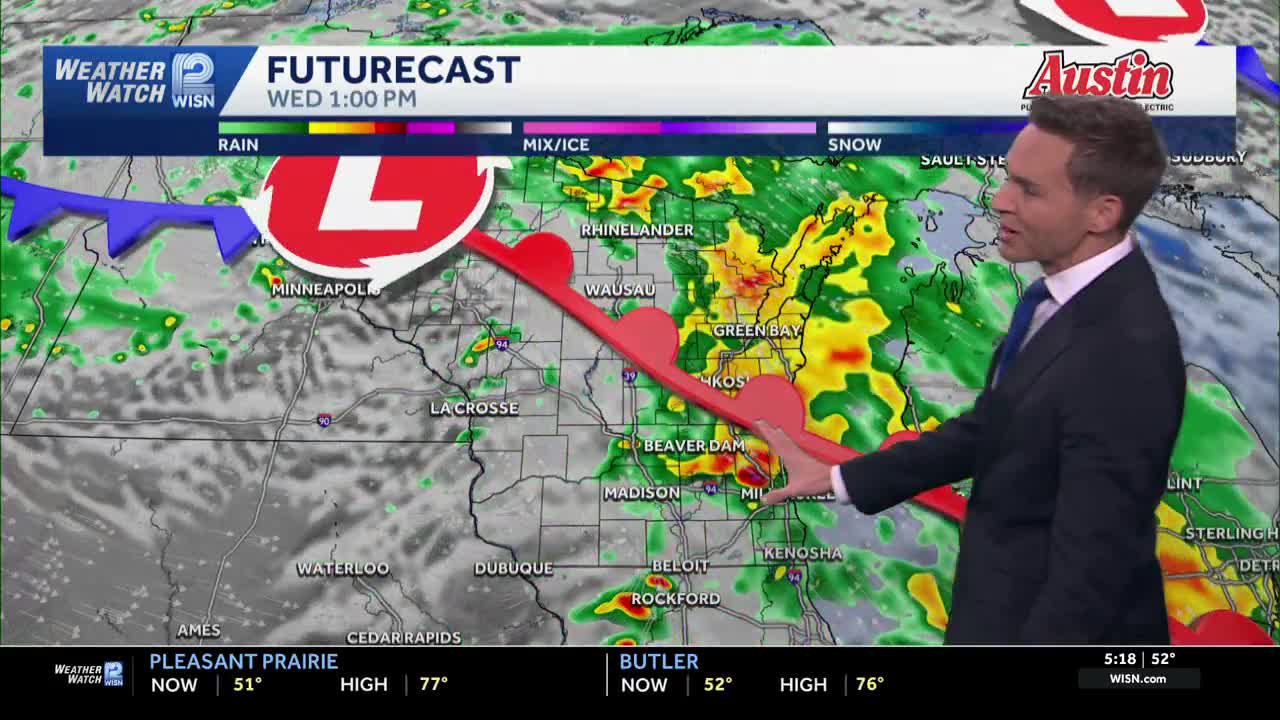 Tracking midweek storm chances across southeast Wisconsin