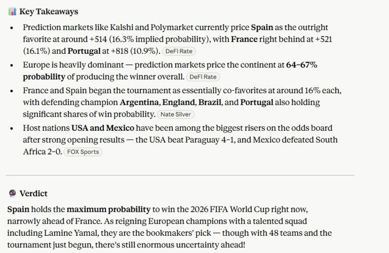 Who will win FIFA World Cup 2026? Four different AI chatbots name the ...