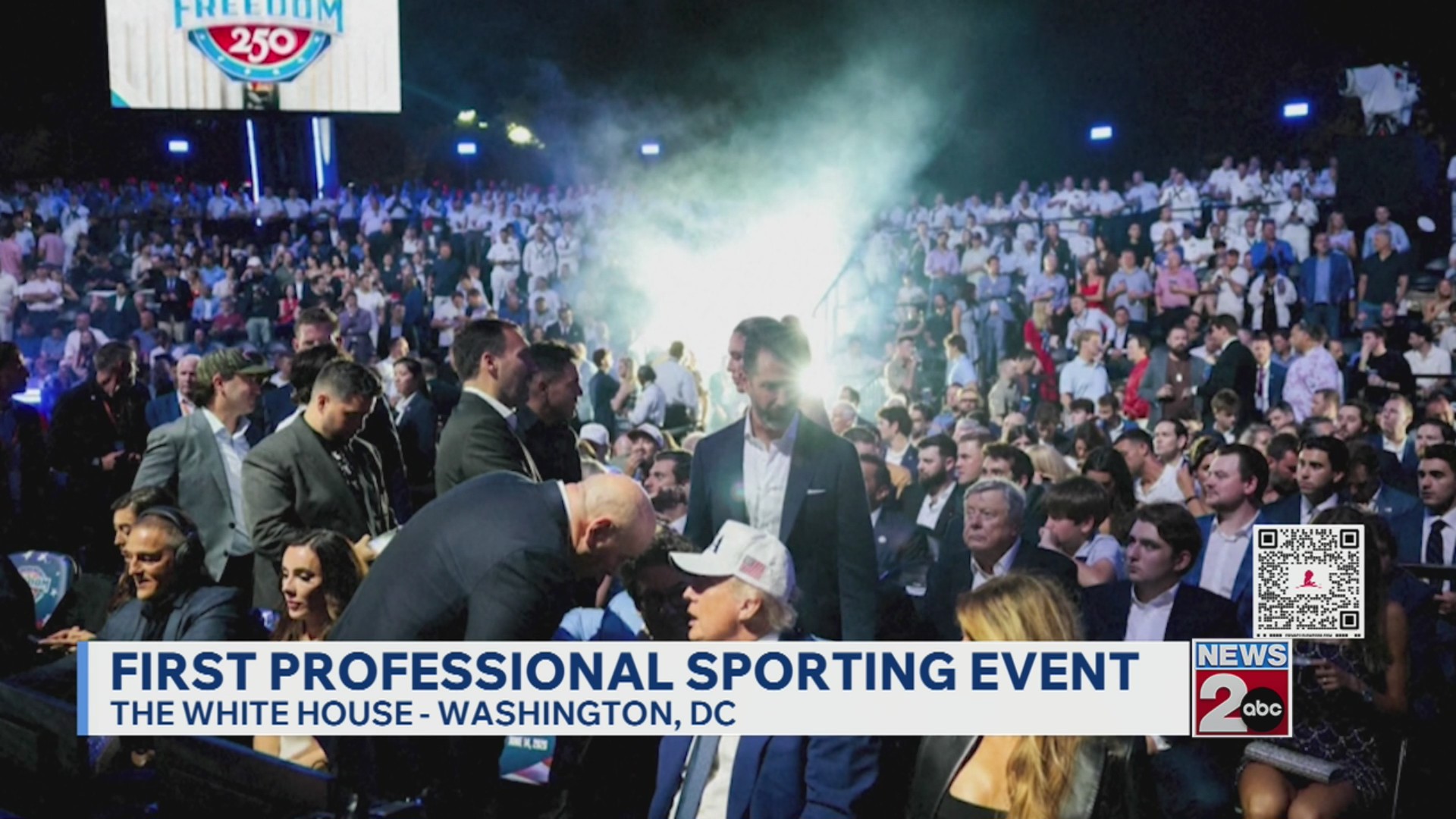 First professional sporting event held at the White House