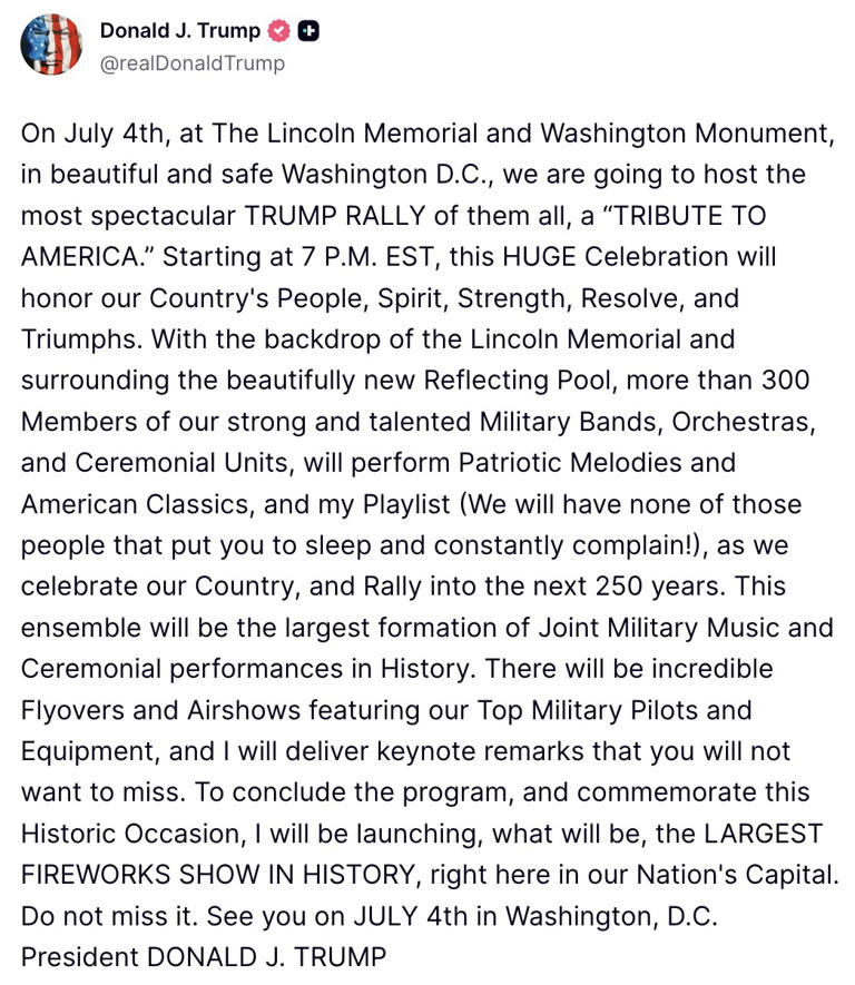 Trump announces ‘The most spectacular Trump rally of them all’ to be ...