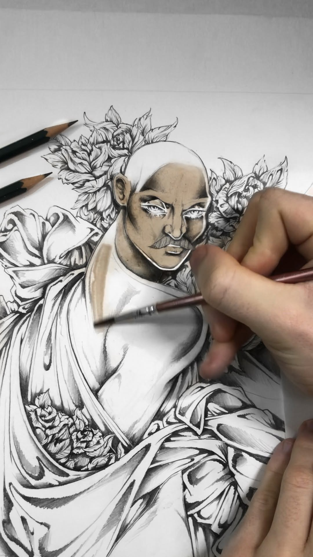 New process video: men character illustration series work