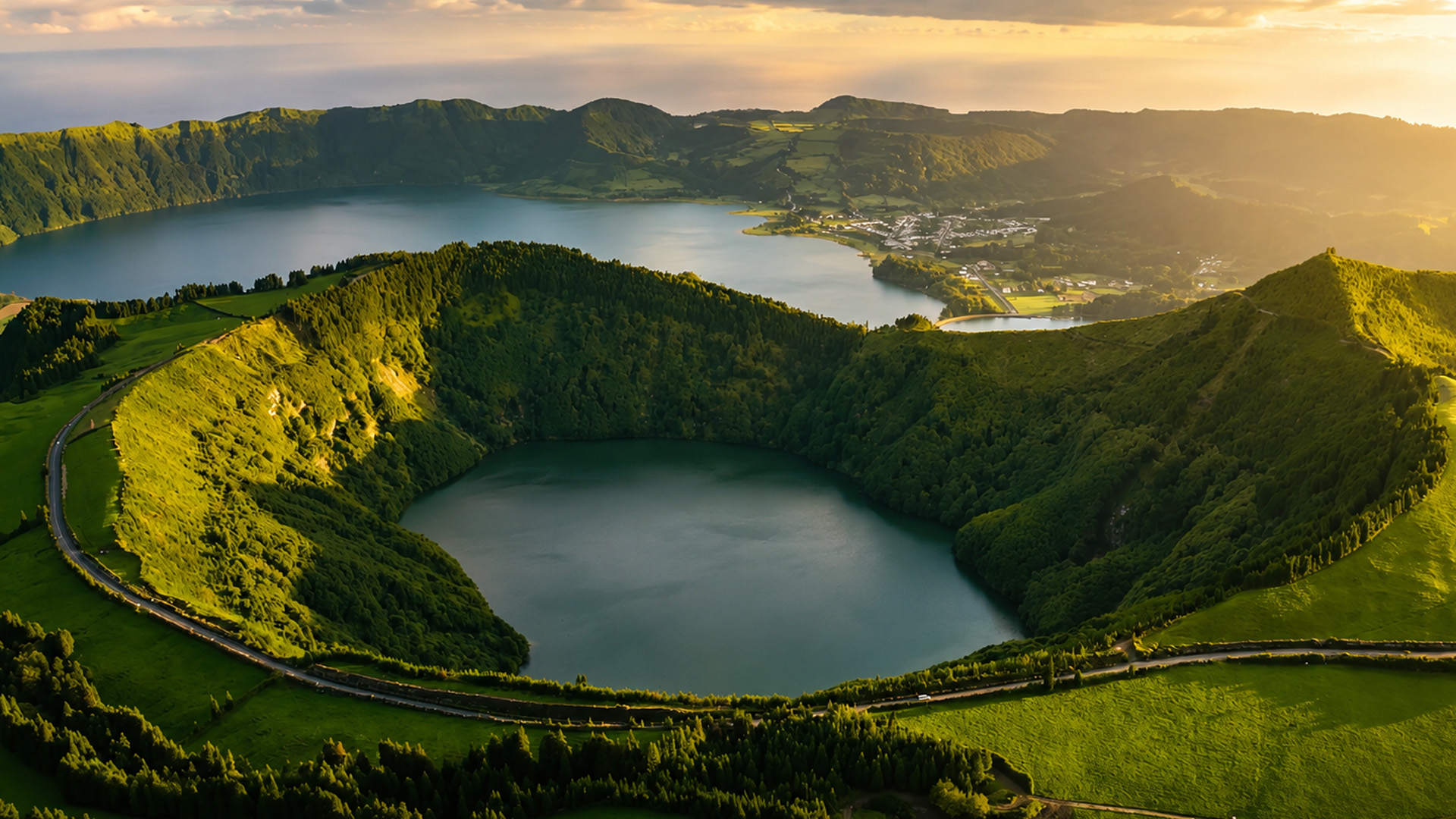 A volcanic island shaped by ancient eruptions