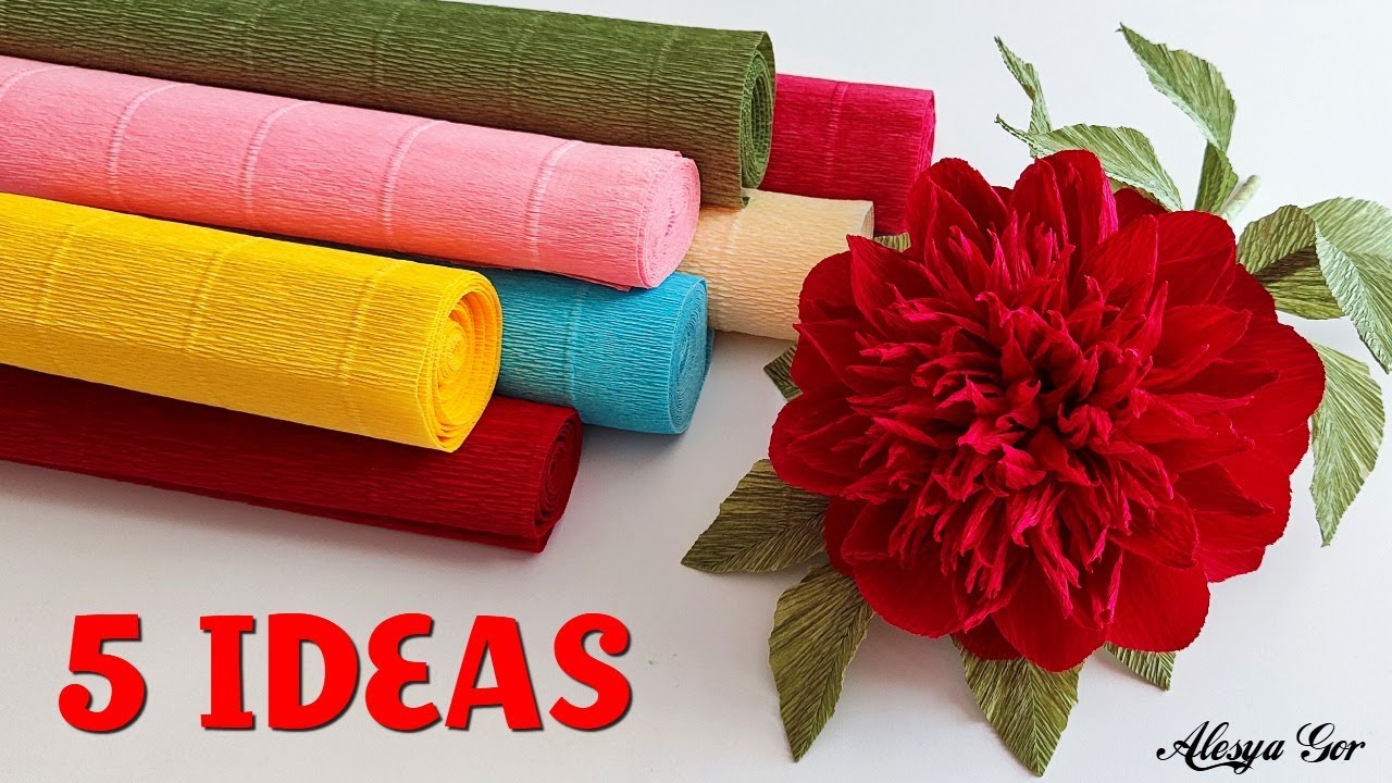 Crepe paper decoration ideas with flowers